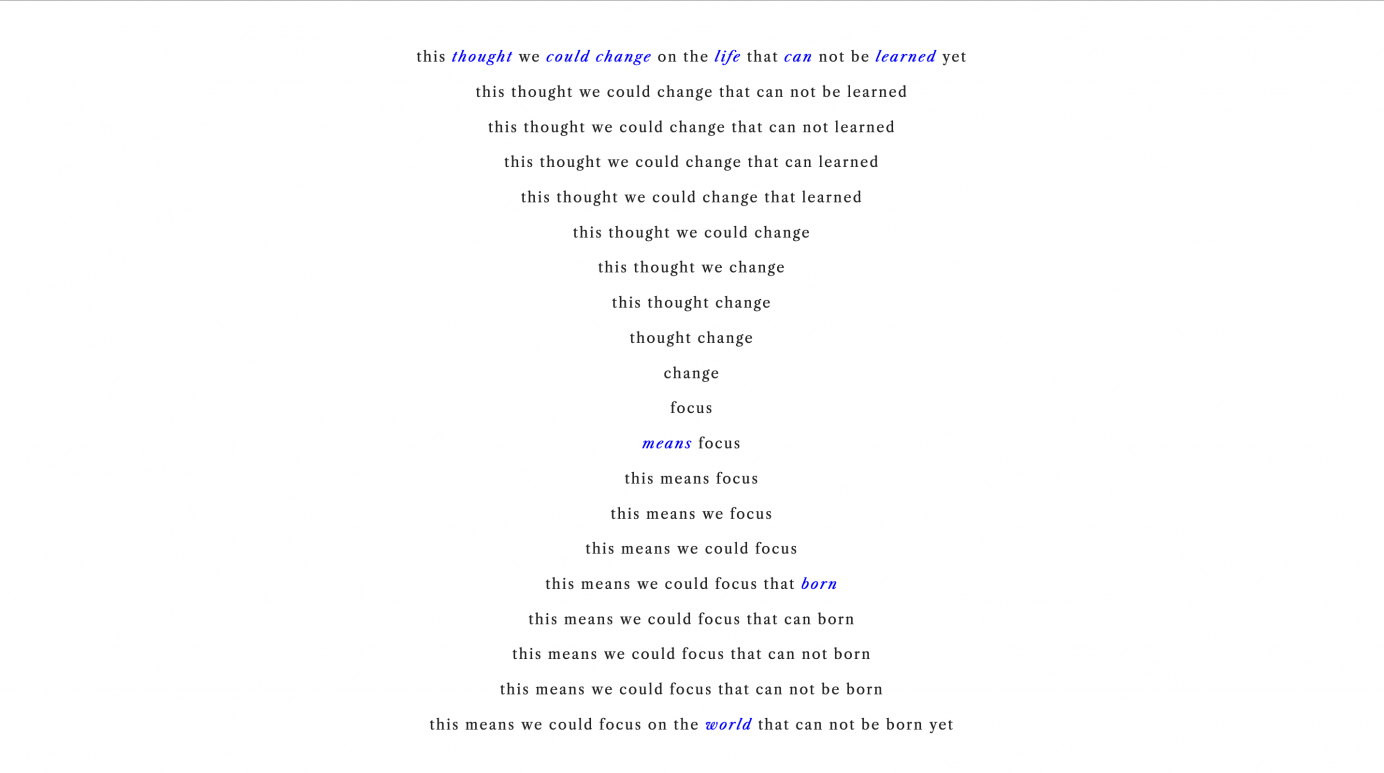 Associate – Generative Poetry Artwork for Untitled · Aalto Media Lab ...